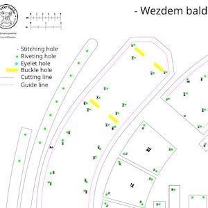 Leather Pattern DIY Witcher LARP Leather Baldric Rogue Chest Belt ...