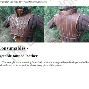 Leather Chest Armor Cuirass Pattern PDF Witcher LARP Roleplay Medieval ...