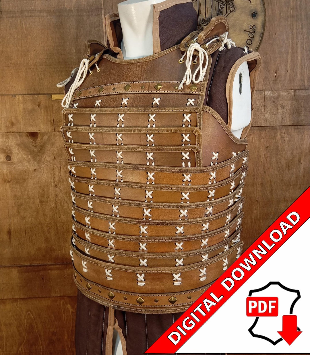 Leather Samurai Armor Pattern PDF Ronin Armor LARP Roleplay Medieval Do ...