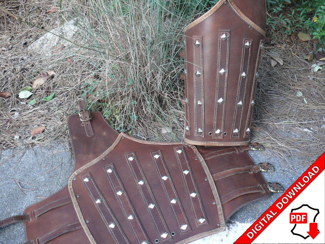 Leather Thigh Armor Leg Pattern PDF Witcher LARP Roleplay Medieval Do ...