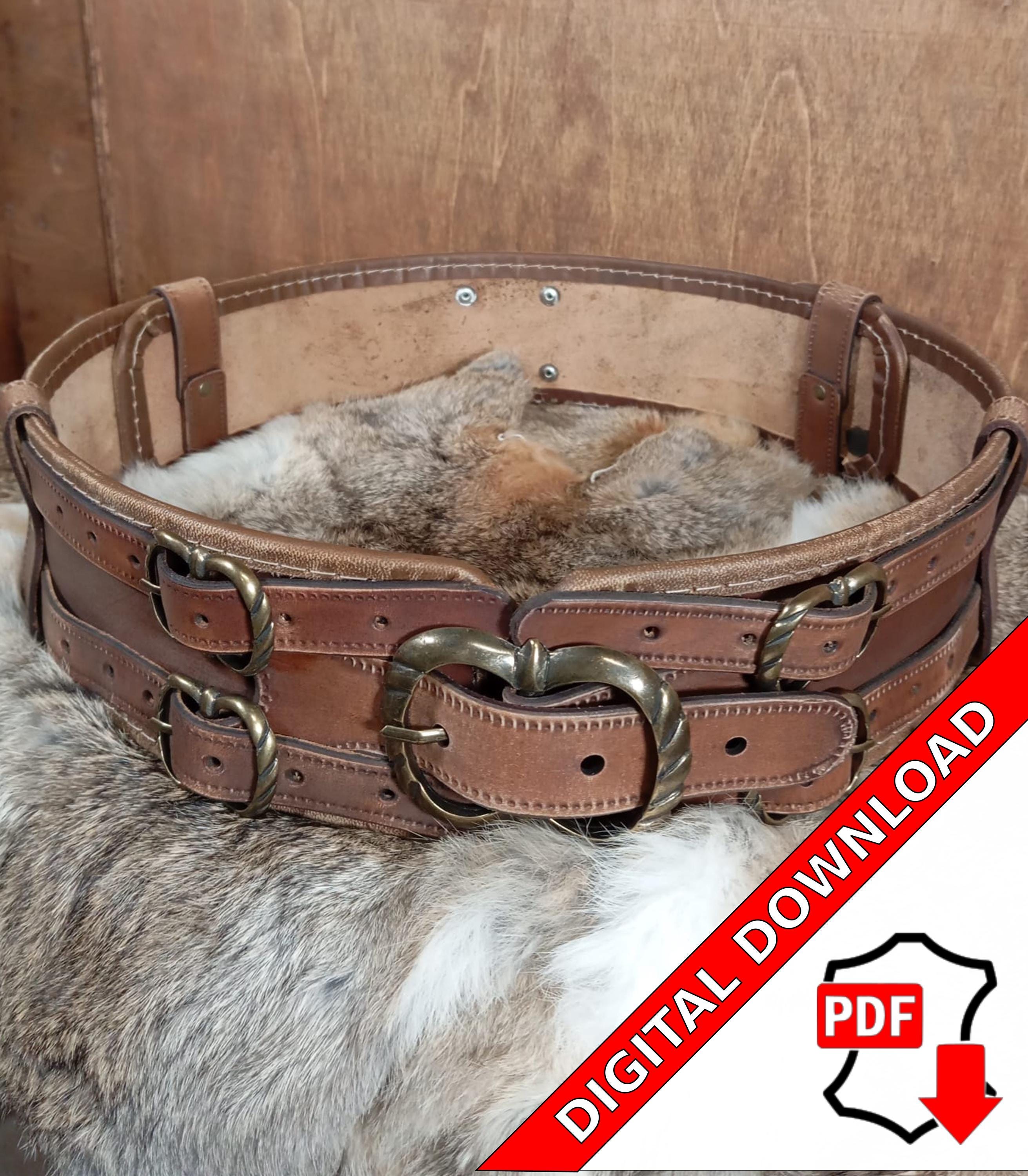 Leather Belt Pattern PDF Wide Belt LARP Roleplay Medieval Do It ...