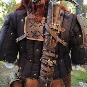 Witcher LARP Back Scabbard Adjustable Sheath Sword Geralt Roleplay Back ...