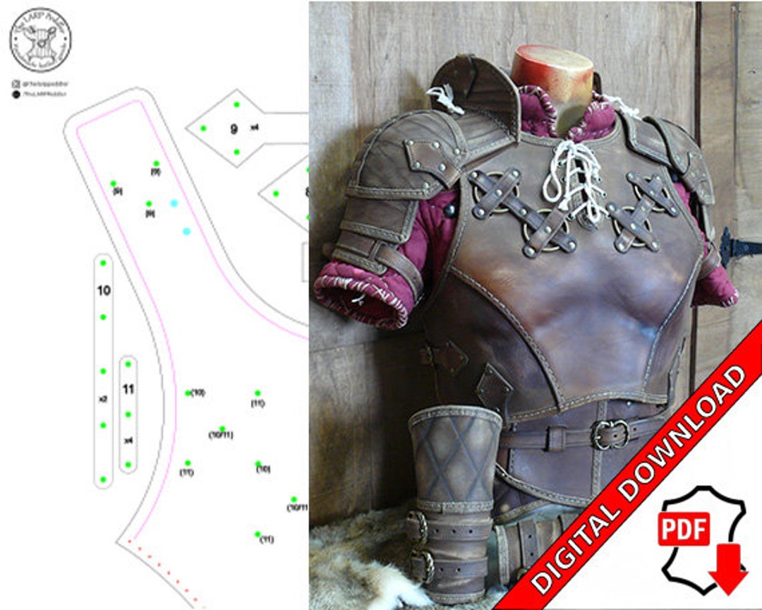 DIY Leather Armor Pattern for Female Witcher LARP Roleplay Medieval ...