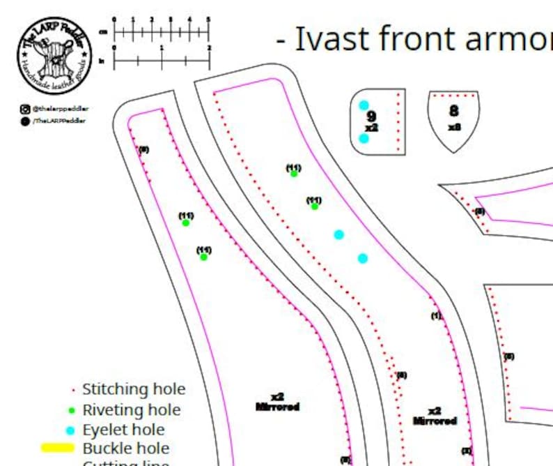 Leather Warlock Armor Cuirass Pattern: Dnd LARP Mage Chest (PDF ...