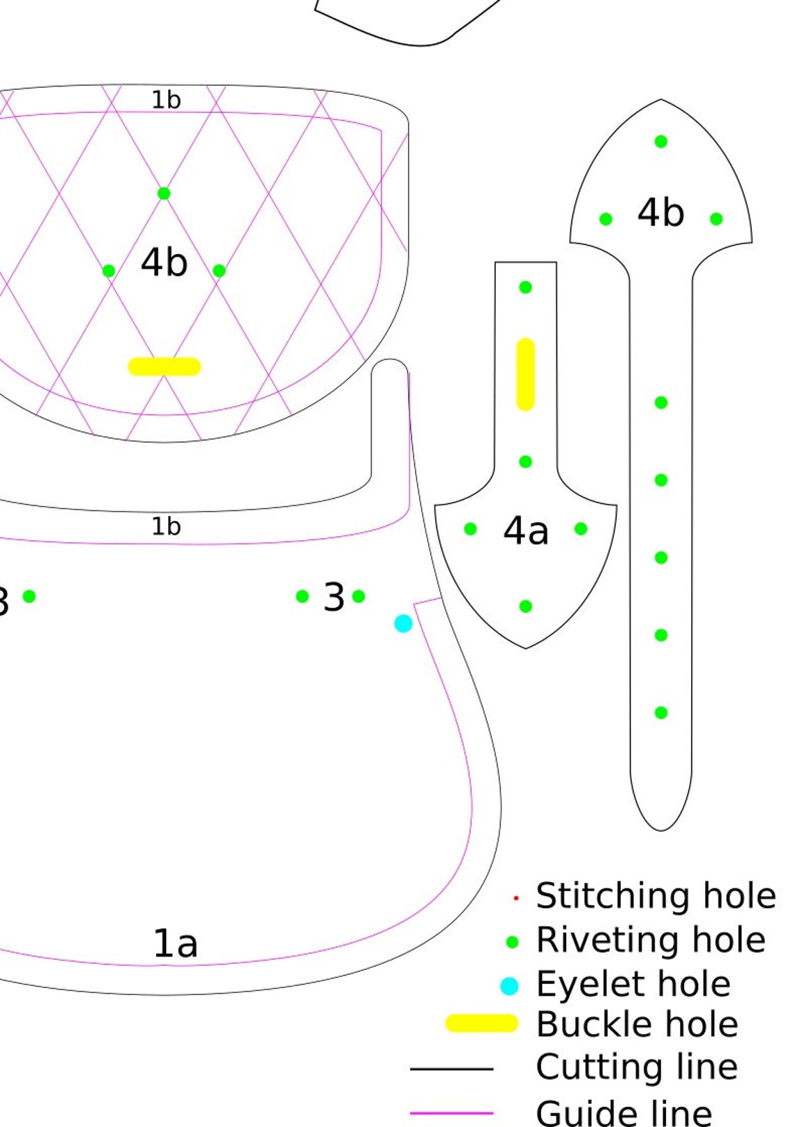 Leather Bag Pattern PDF Sporran Pouch LARP Roleplay Medieval Do It ...
