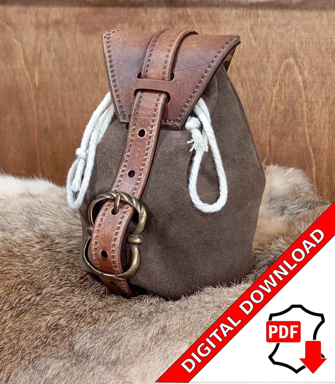 Leather Purse Pattern PDF Coin Bag LARP Roleplay Medieval Do It ...