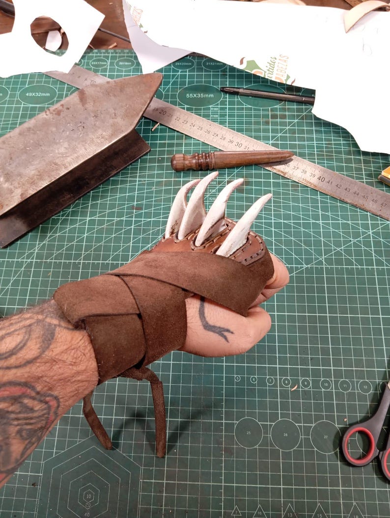 Druid Claw Gloves Digital Download - Leather Gloves for Fantasy Cosplay ...