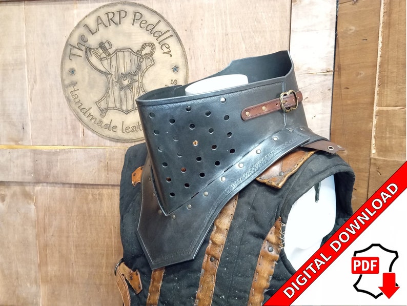 Leather Medieval Gorget Armor PDF Pattern With Instructions - Etsy