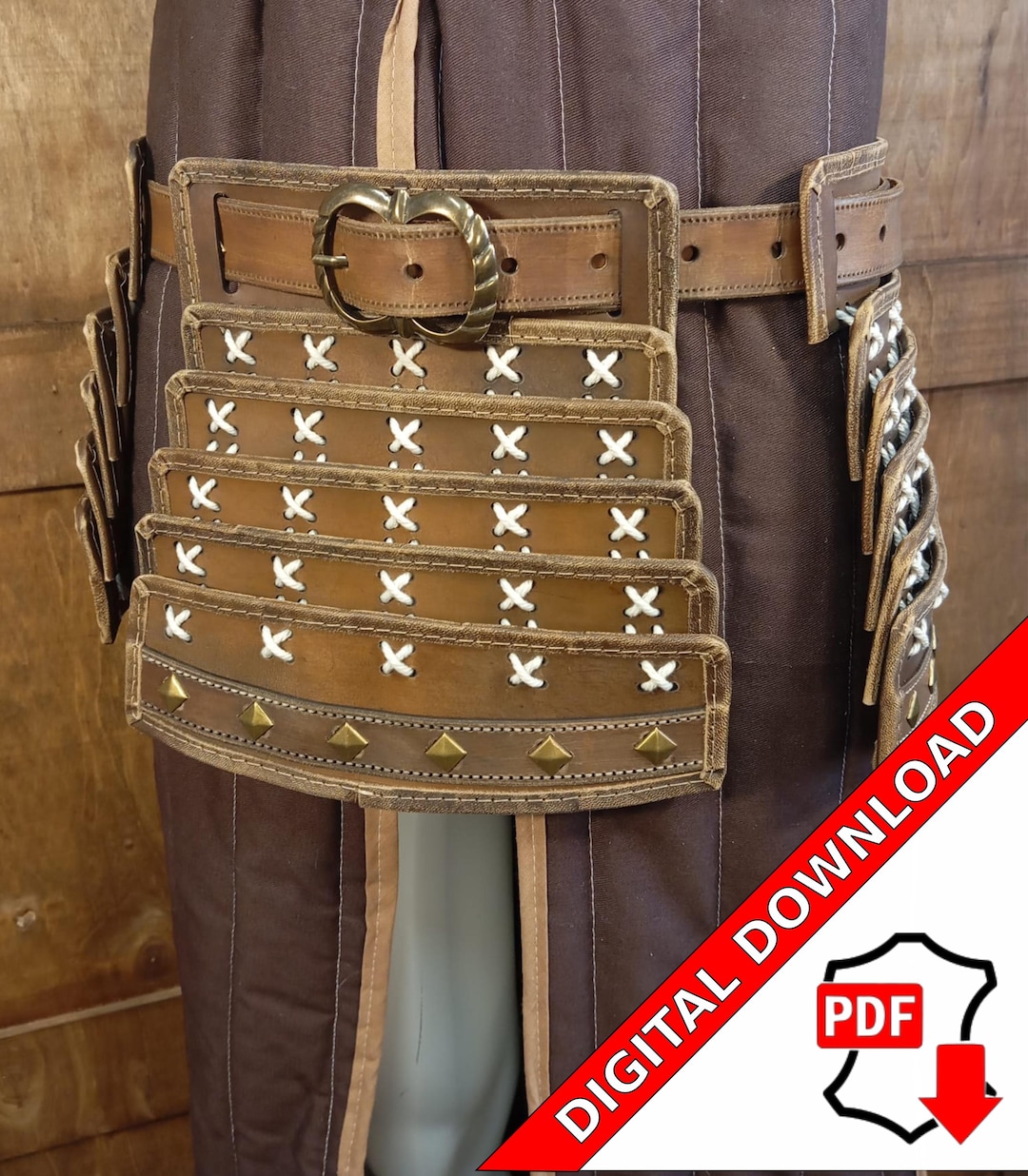 Leather Samurai Waist Armor Pattern: Ronin LARP DIY (PDF Pattern) - Etsy