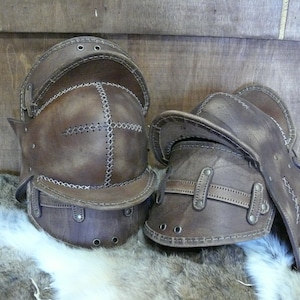 DIY Leather Pattern Armor Knee Pad PDF LARP Roleplay Medieval ...