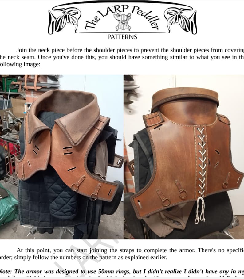 Leather Armor Pattern | LARP Warrior | Easy to Make Leatherworking ...