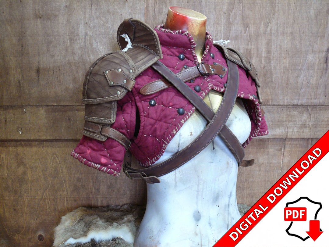 Leather Shoulder Armor Pattern PDF Female Witcher LARP Roleplay ...