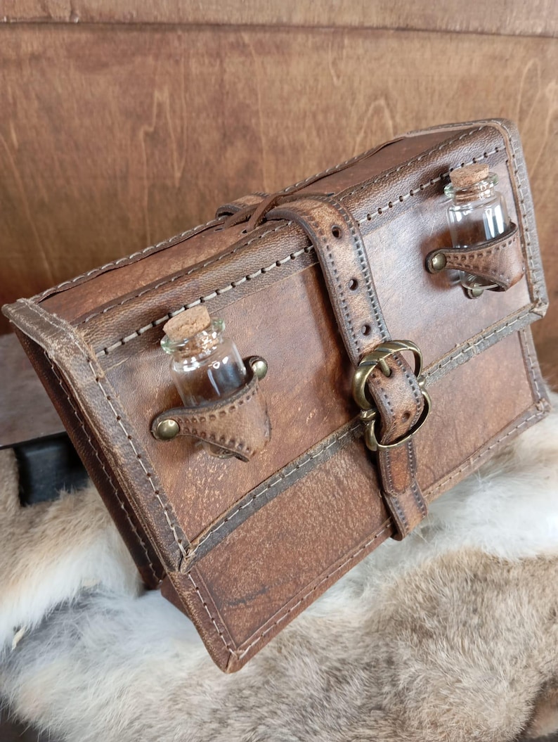 Leather Alchemist Bag Pattern Pdf Potion Holder Larp Roleplay Medieval