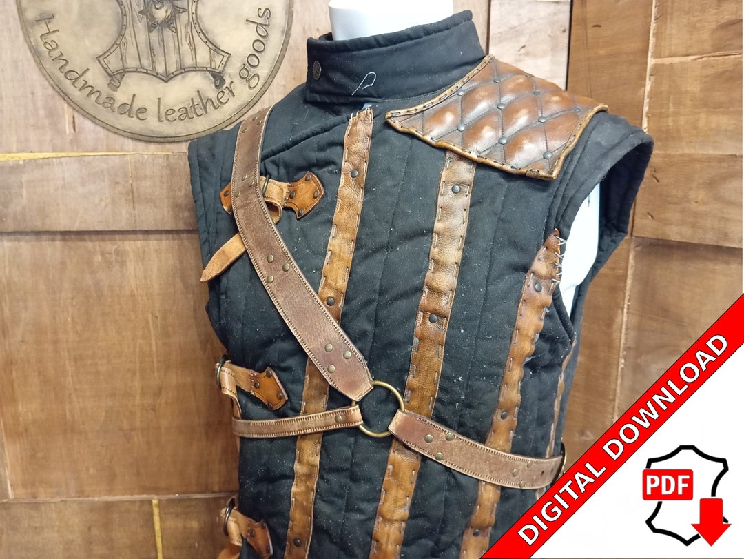 Leather Pattern DIY Witcher LARP Leather Baldric Rogue Chest Belt ...