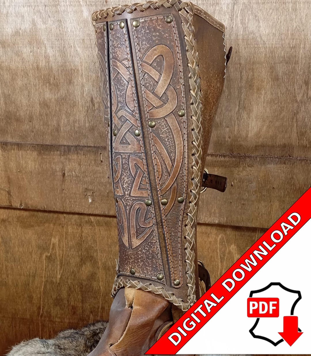 Leather Leg Armor Pattern PDF Viking Norser LARP Roleplay Medieval Do ...