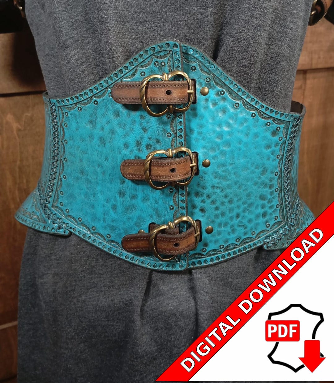 Leather Belt Armor Pattern PDF Female Kidney Belt LARP Roleplay ...
