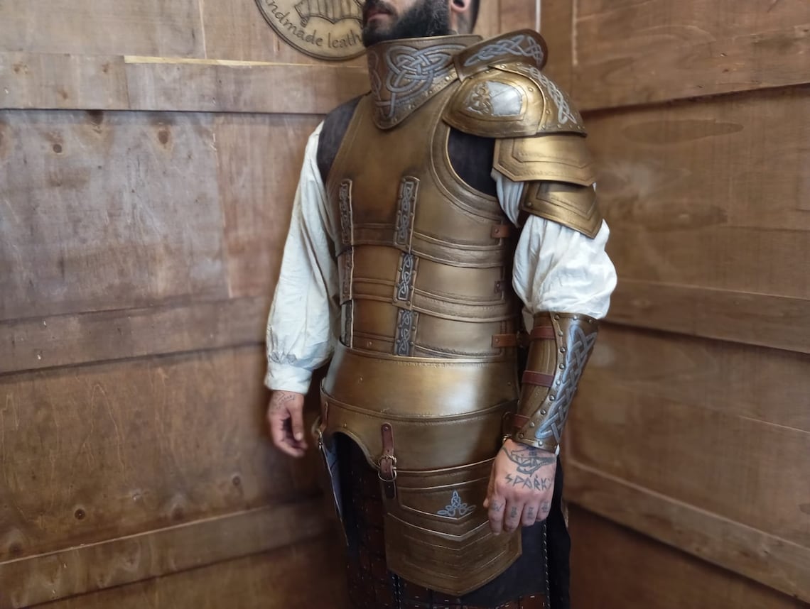 Leather Pattern for Fantasy Knight Armor | DIY Leathercrafting Template ...