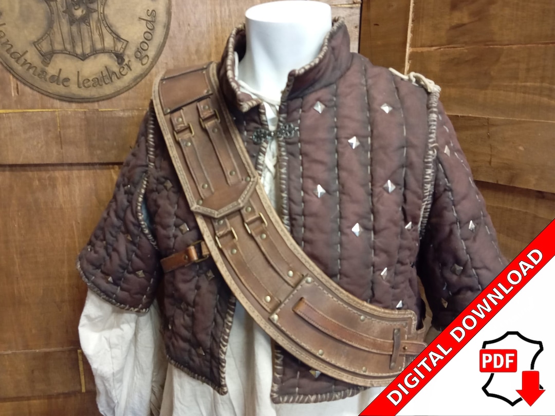 Leather Pattern DIY Witcher LARP Leather Baldric Rogue Chest Belt ...