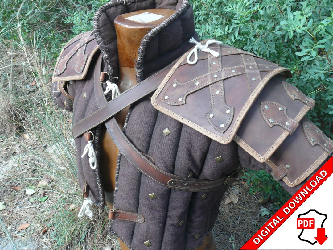 Leather Shoulder Armor Pattern PDF Witcher LARP Roleplay Medieval Do It ...