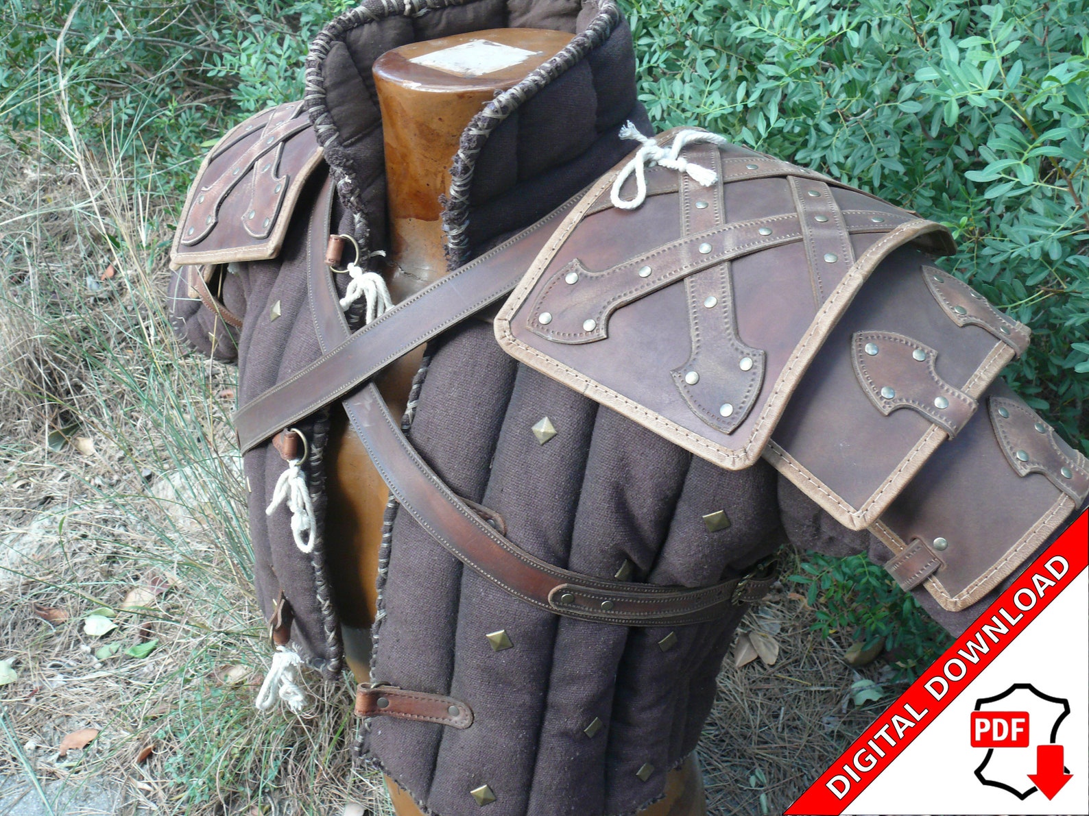 Leather Shoulder Armor Pattern PDF Witcher LARP Roleplay Medieval Do It ...