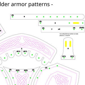 Leather Pattern for Fantasy Knight Shoulder Armor | DIY Leathercrafting ...