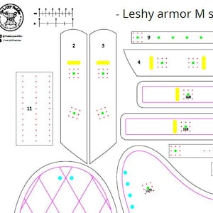 Leather Pattern Dog Harness Template DIY Pet Armor Template - Etsy