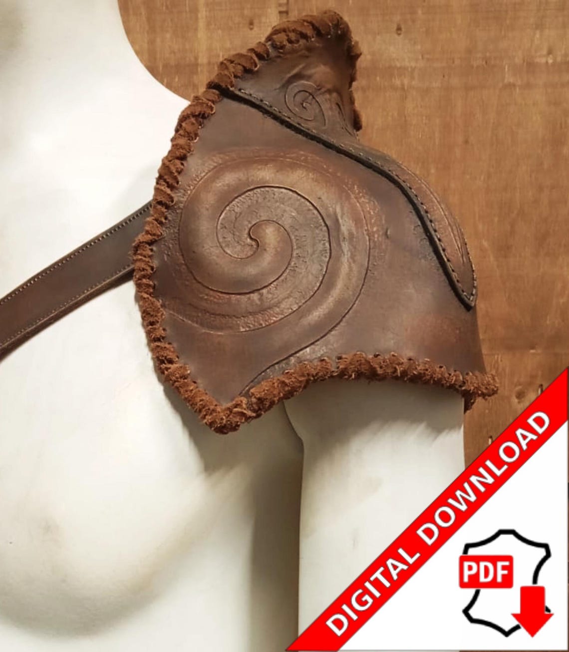 Leather Shoulder Armor Pattern PDF Druid LARP Roleplay Medieval Do It ...