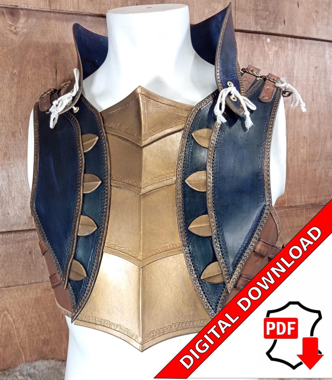 Leather Warlock Armor Cuirass Pattern: Dnd LARP Mage Chest (PDF ...