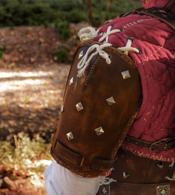 Witcher LARP Armour Shoulder Leather Armor | Etsy