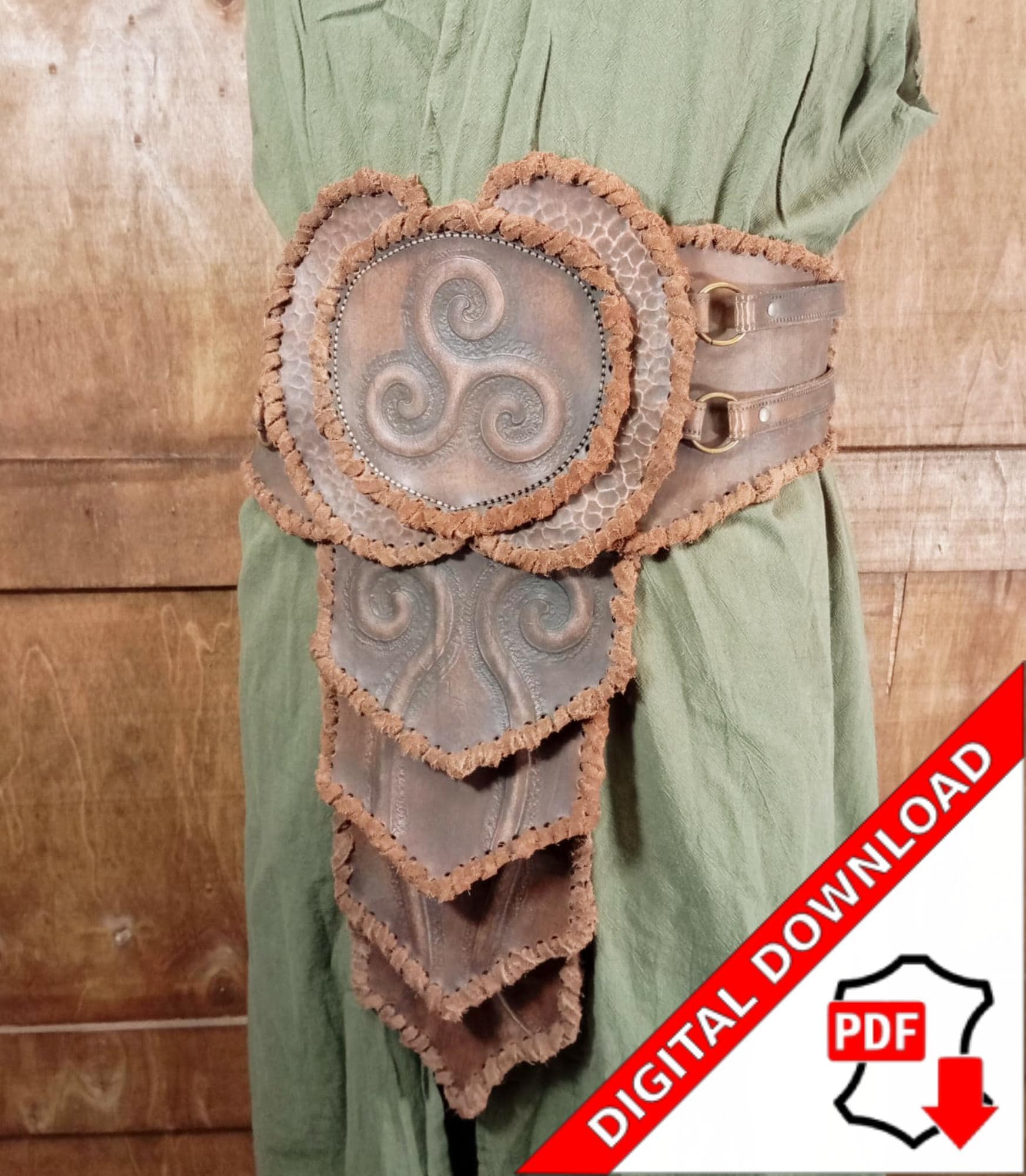 Leather Druid Kidney Belt Armor Pattern: DIY LARP Costume (PDF) - Etsy