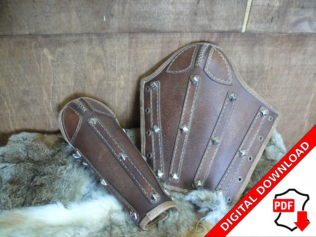 Leather Viking Bracers Pattern: Medieval Armor, LARP (PDF Download) - Etsy