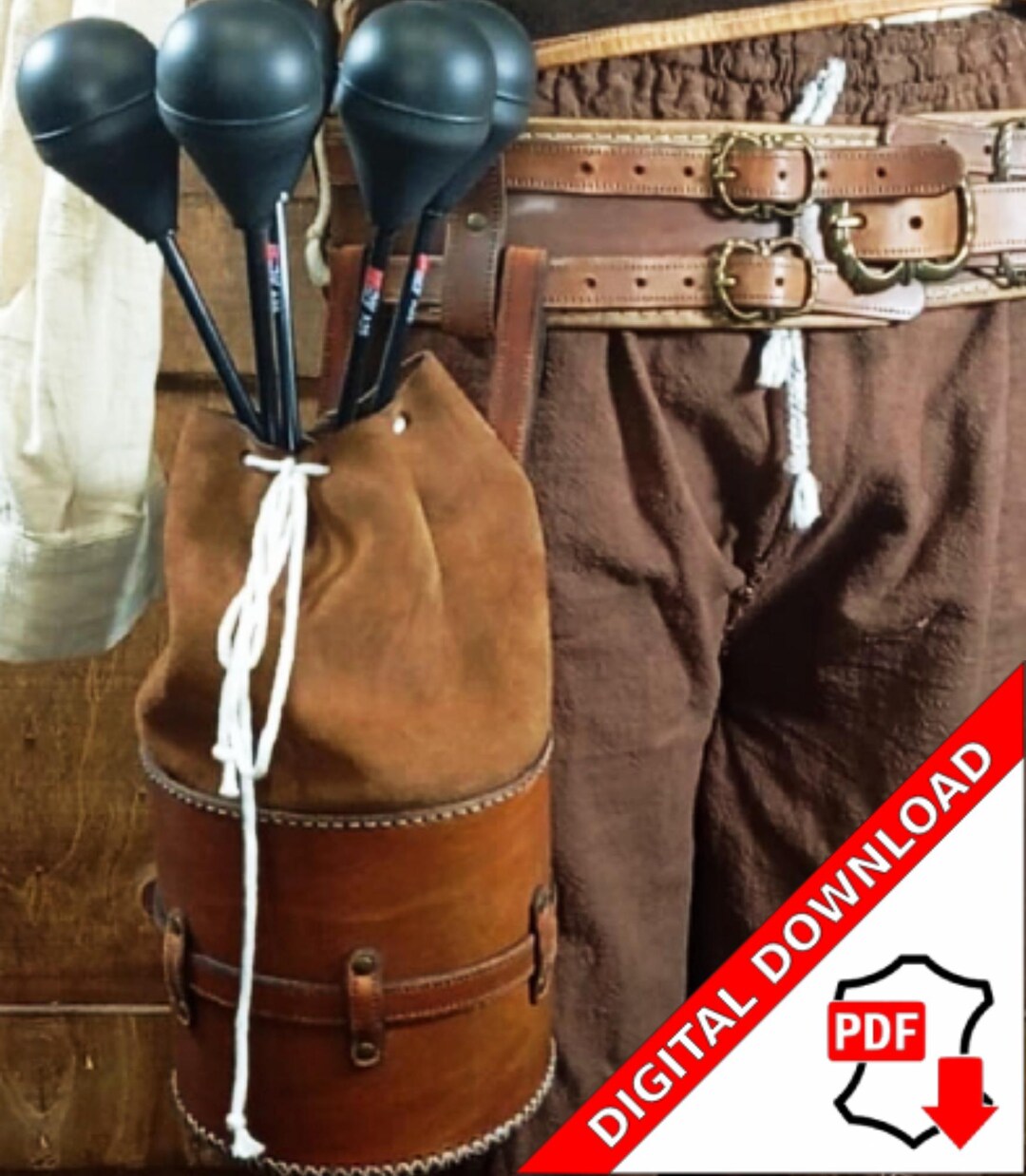 Leather Quiver Pattern PDF Ranger LARP Easy to Make With Instructions ...