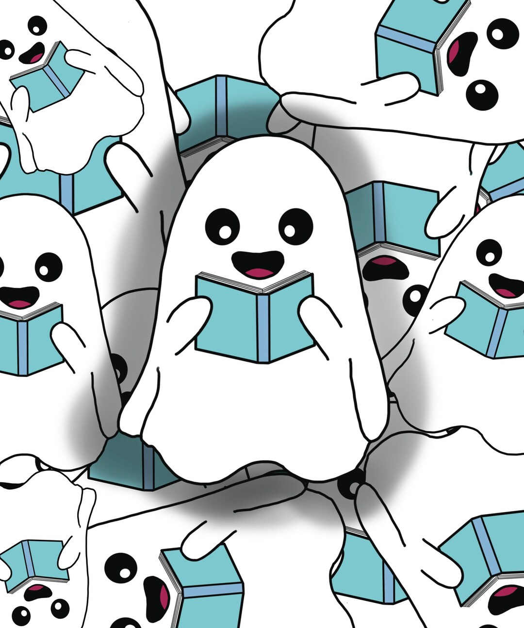 Ghost Reader Sticker - Etsy
