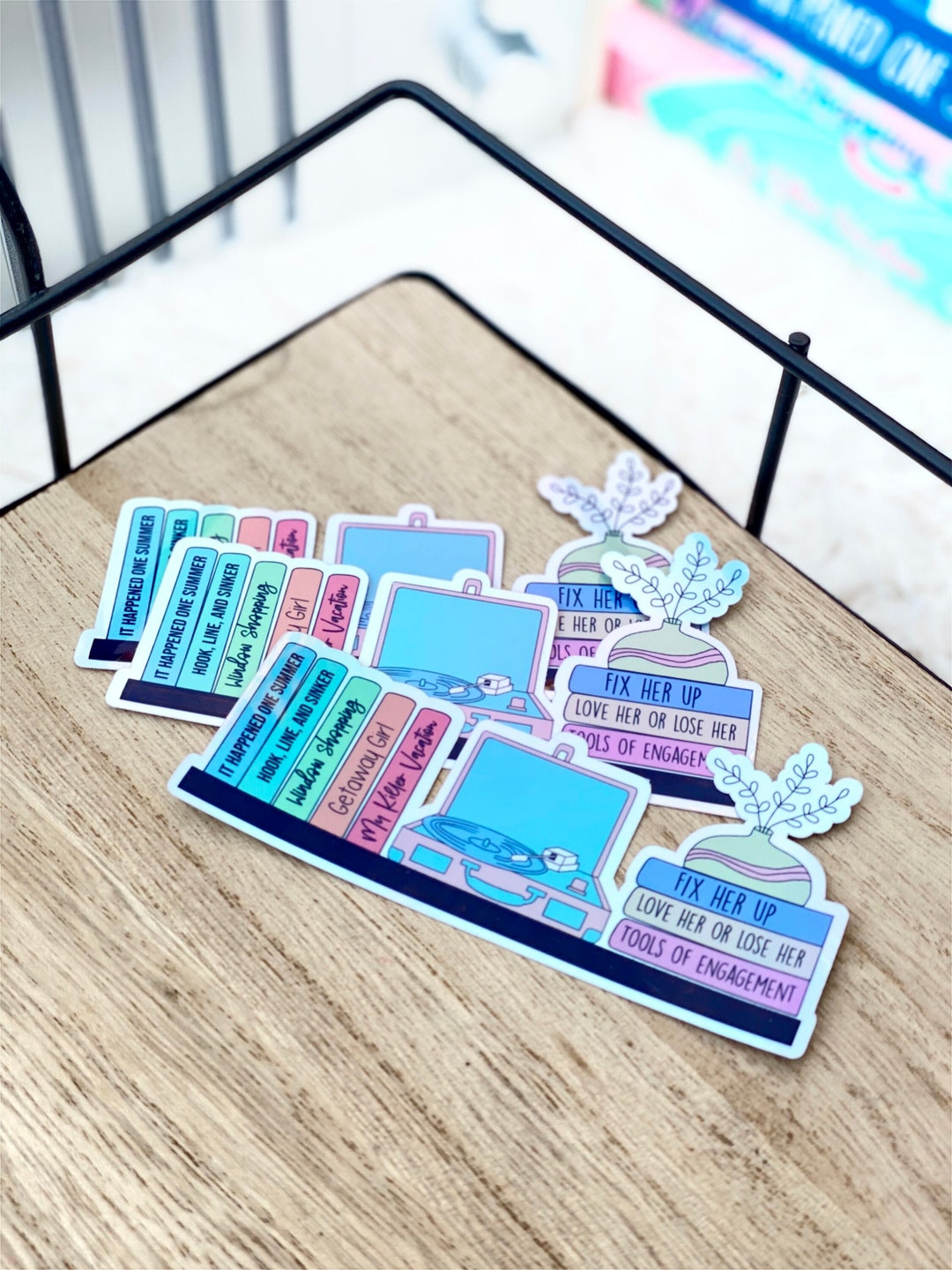 Tessa Bailey Holographic Book Stack Sticker - Etsy