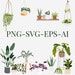 30 House Plant Clip Art Digital Set - High-quality PNG - Greenery ...