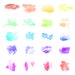 20 Colorful Watercolor Splashes Splotches Clipart, Paint Drip, Colorful ...