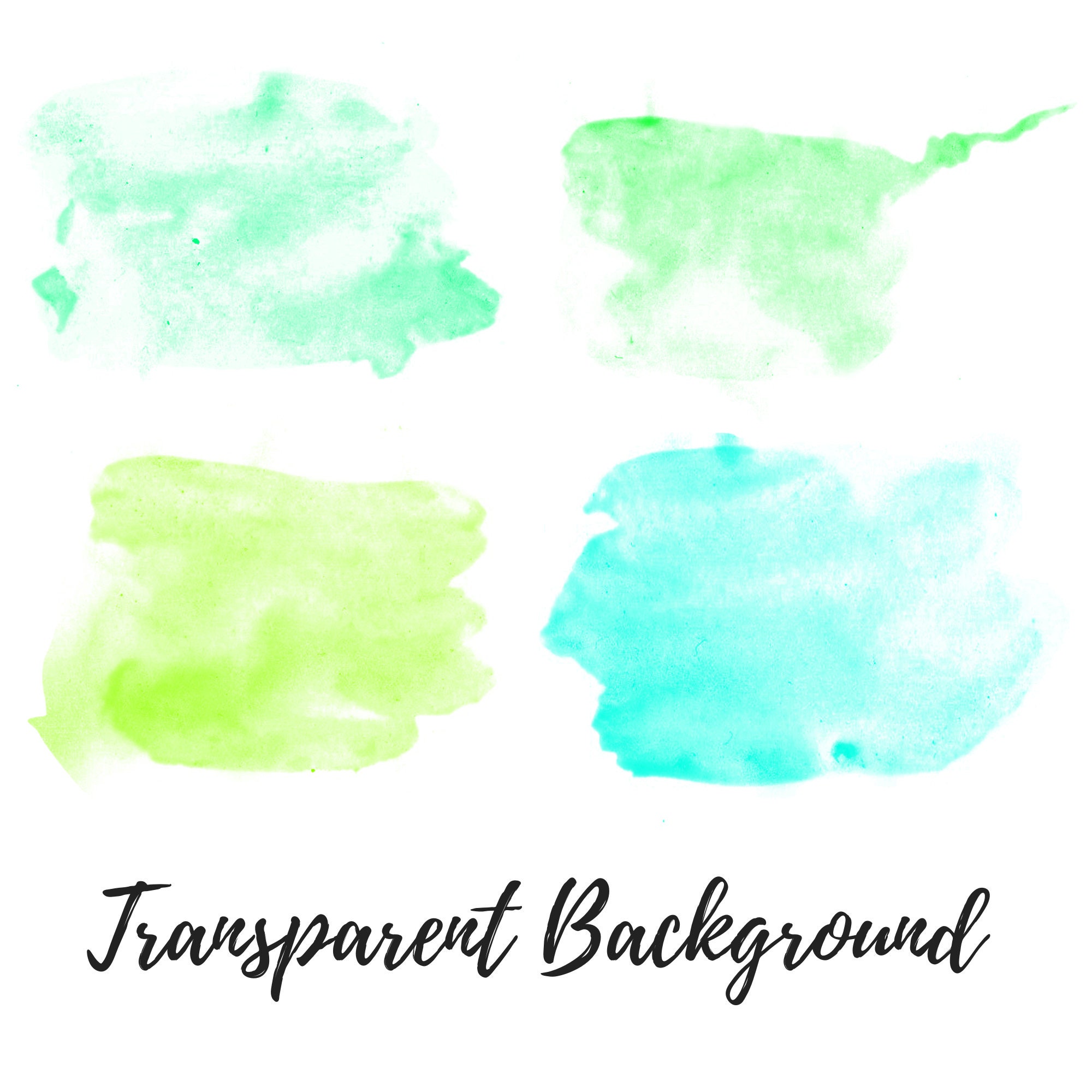 20 Colorful Watercolor Splashes Splotches Clipart, Paint Drip, Colorful ...