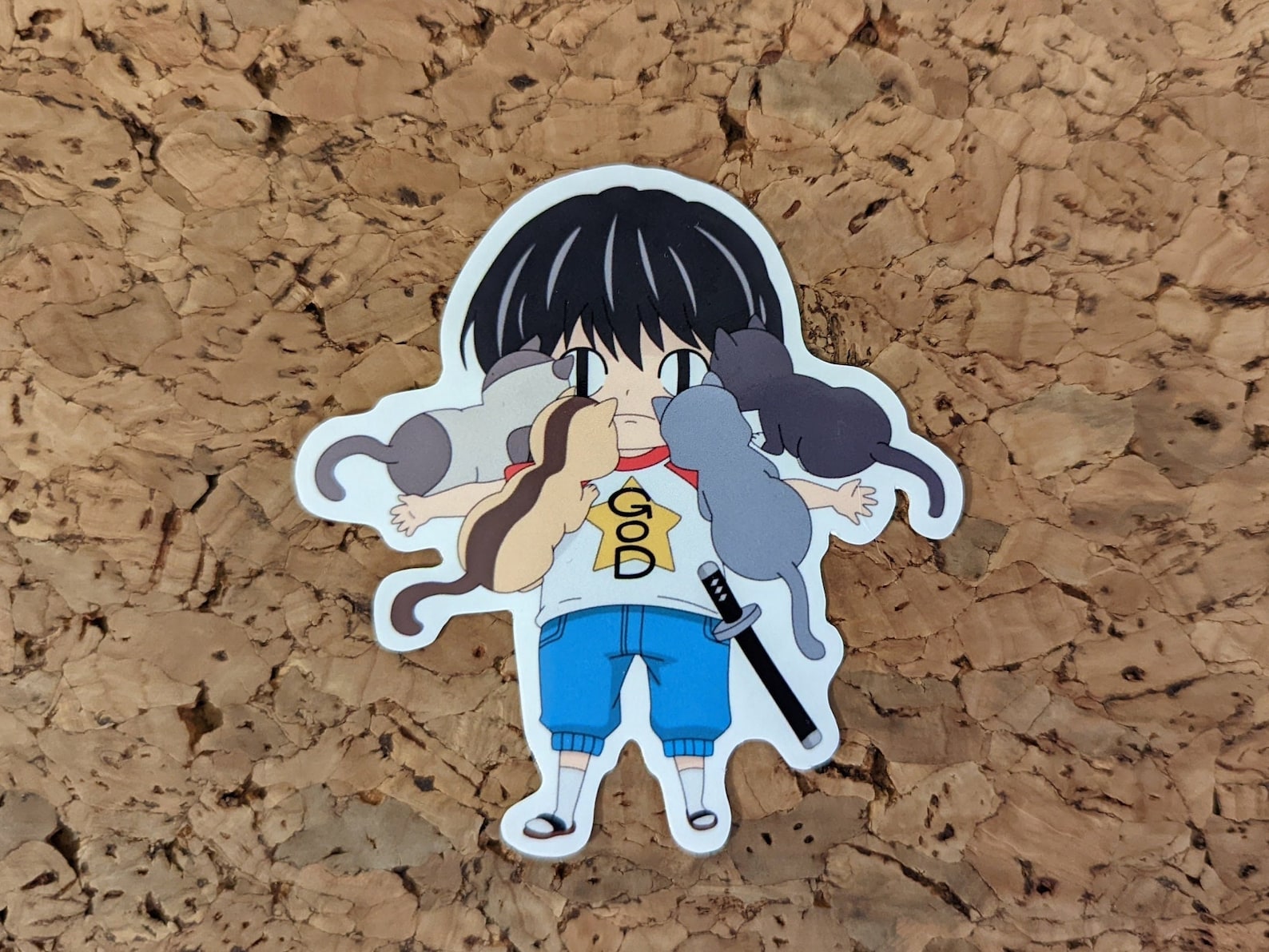 Kotaro Lives Alone Cat Vinyl Decal Glossy Sticker - Etsy