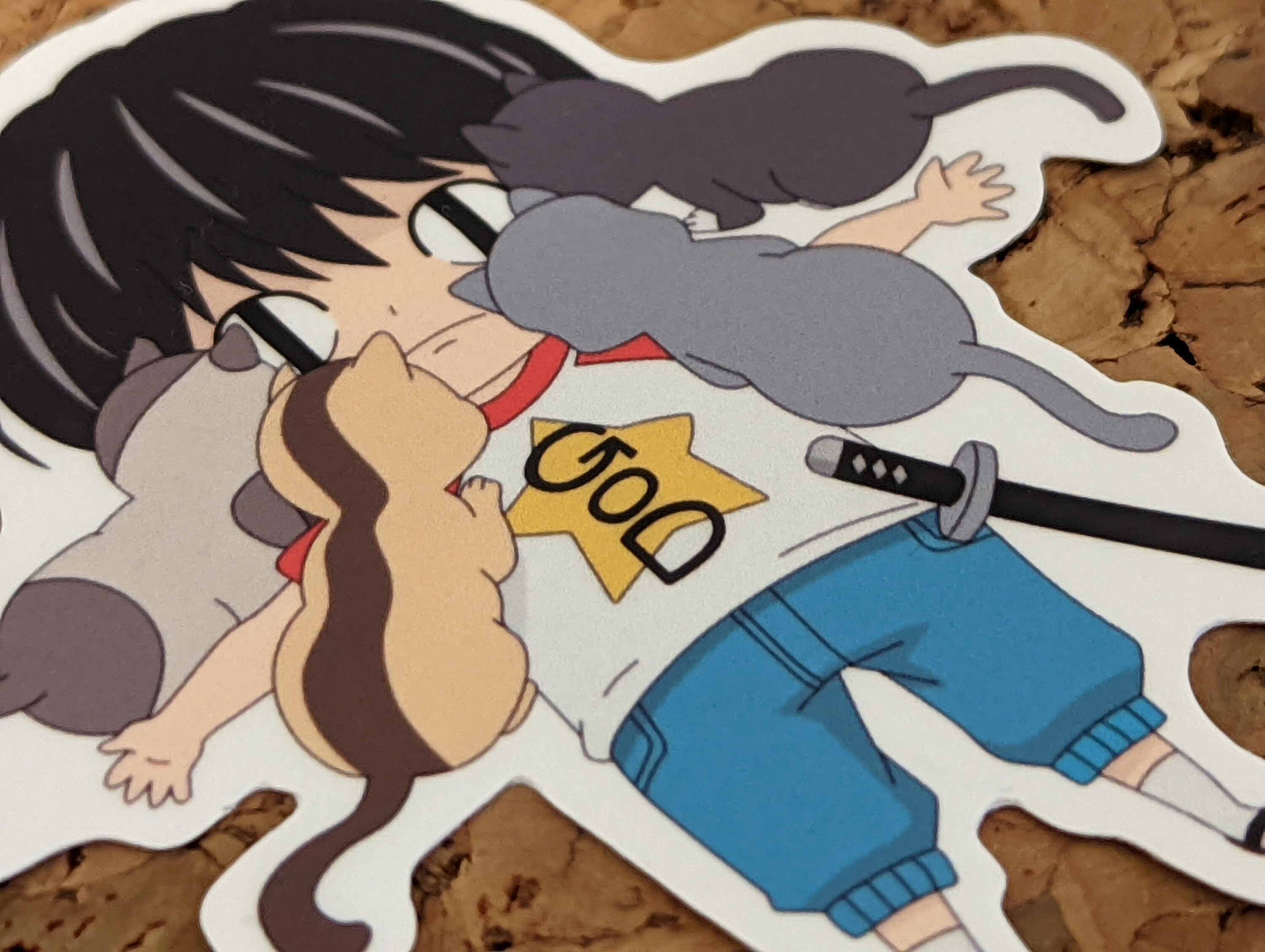 Kotaro Lives Alone Cat Vinyl Decal Glossy Sticker - Etsy