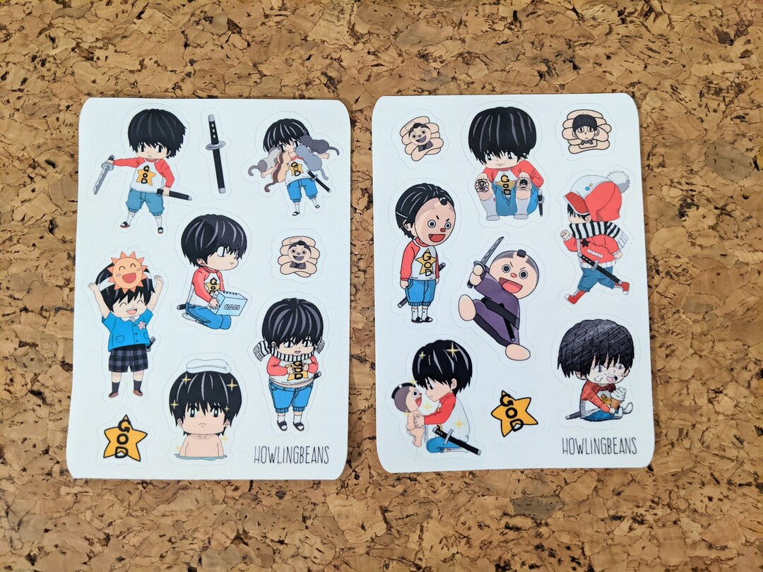 Kotaro Lives Alone | Sticker Sheets (2 Designs) | Vinyl Decal Glossy ...