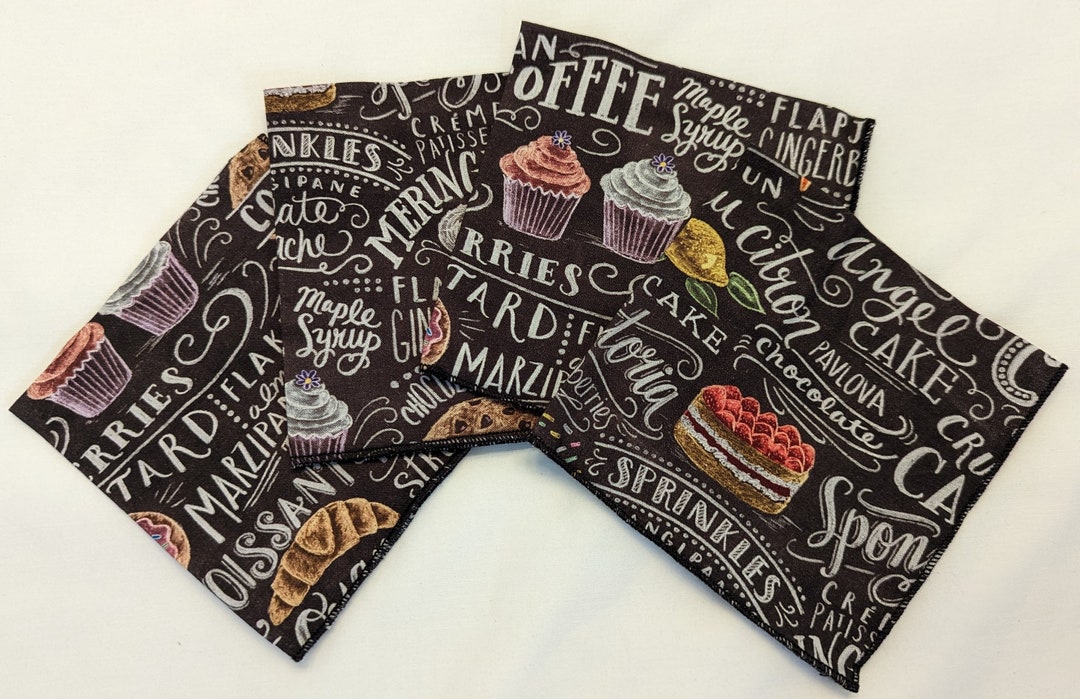 Metro Cafe - Beverage Napkins Set of 4 - Etsy