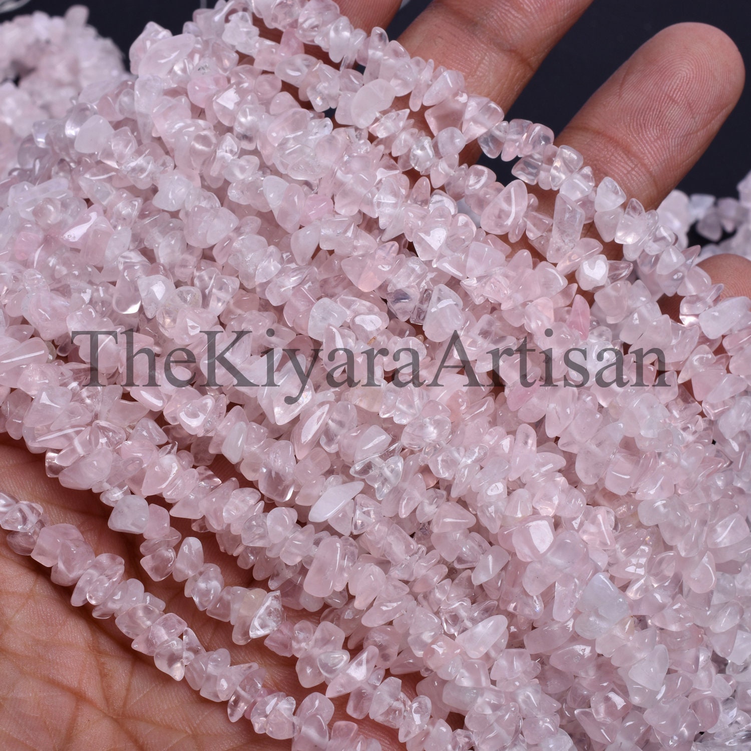 Natural Pink Rose Quartz Uncut Chips Smooth Rose Quartz Raw - Etsy