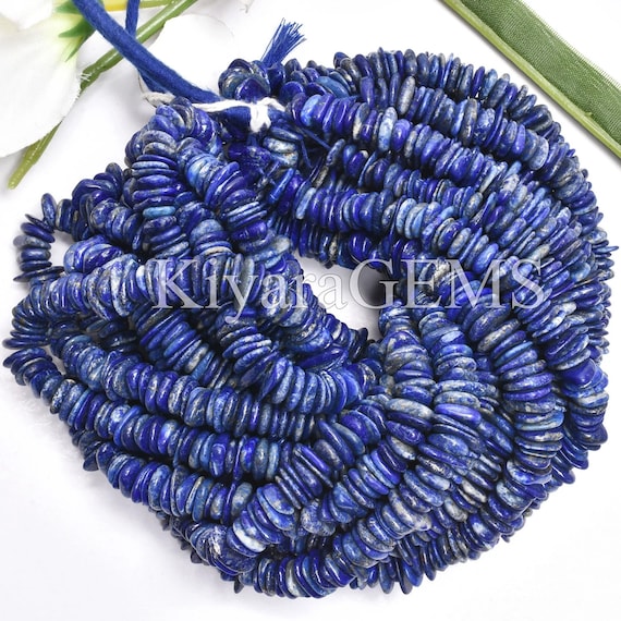 Perlas de lapislázuli natural en rodajas rugosas 9.18 - Etsy España