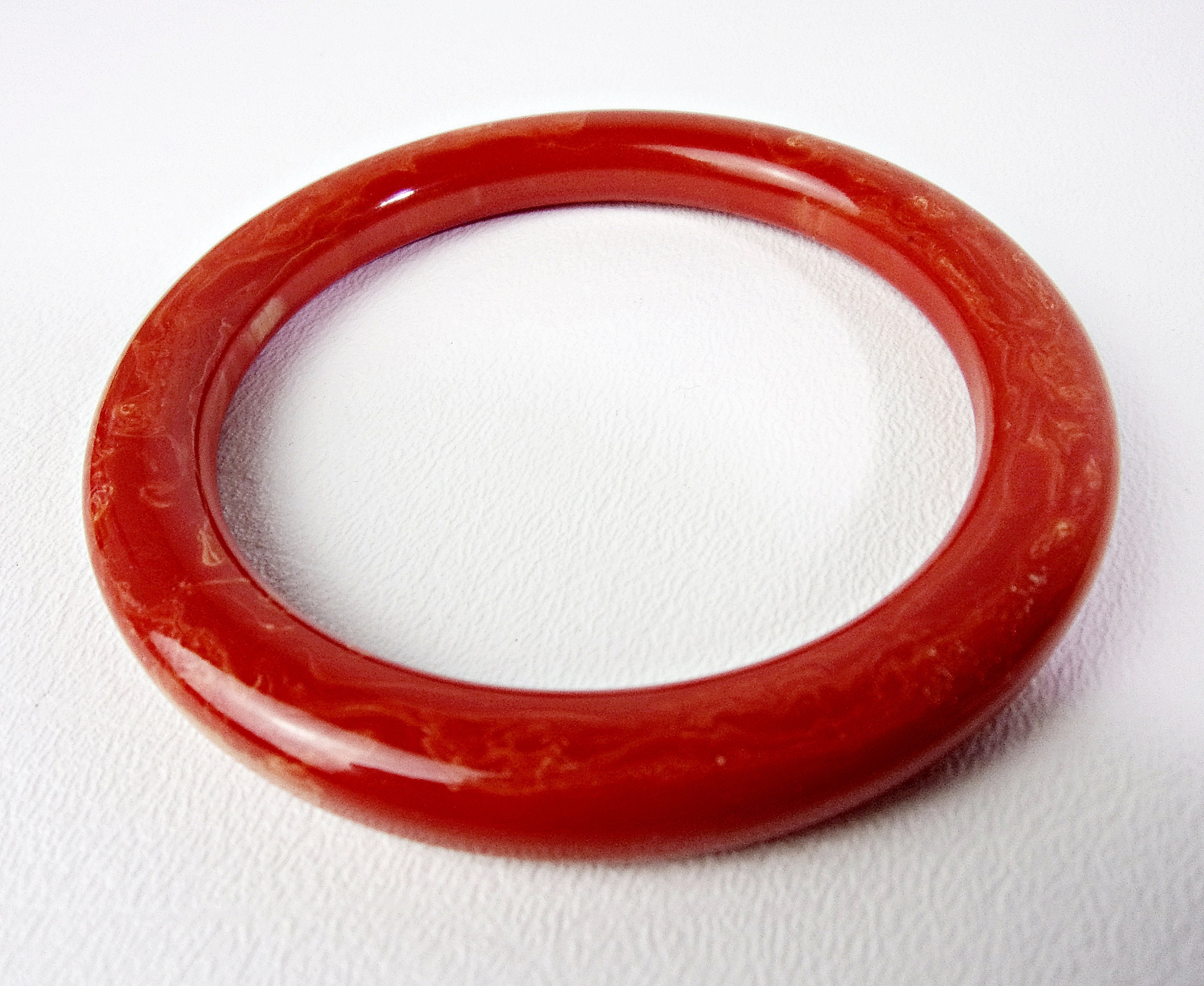 Vintage RED Bakelite Bangle Bracelet Marbleized 1940s Art Deco - Etsy