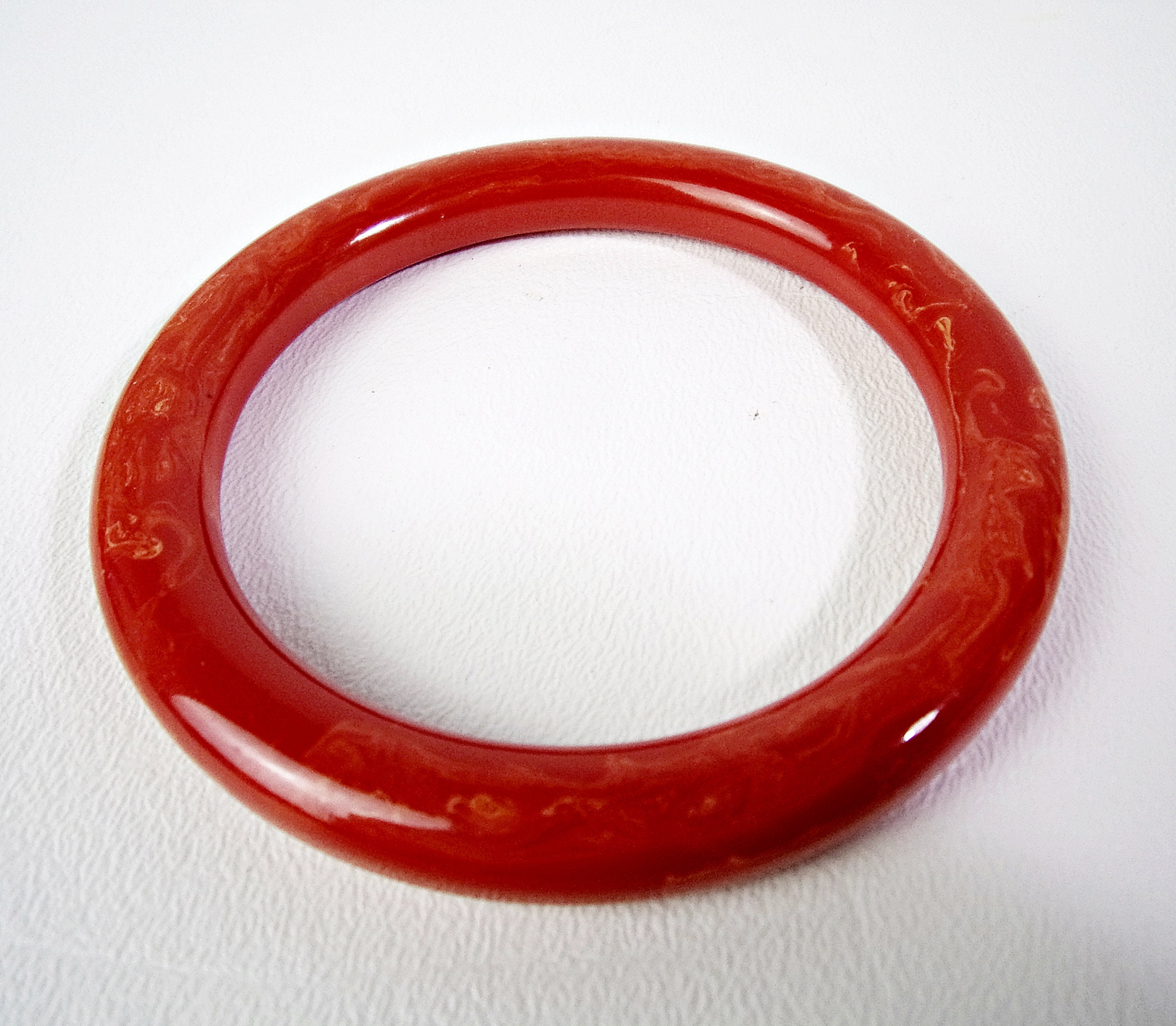 Vintage RED Bakelite Bangle Bracelet Marbleized 1940s Art Deco - Etsy