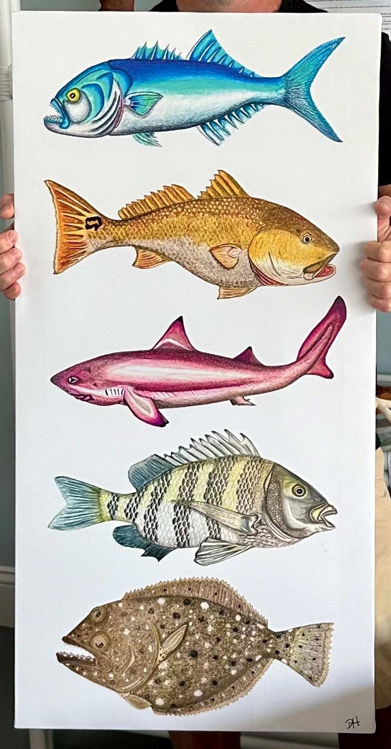 The Ocean Ridge Collection Original Art Canvas Print 18x36 - Etsy