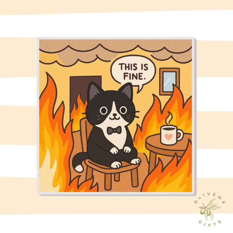 Funny Tuxedo Cat Magnet - Etsy