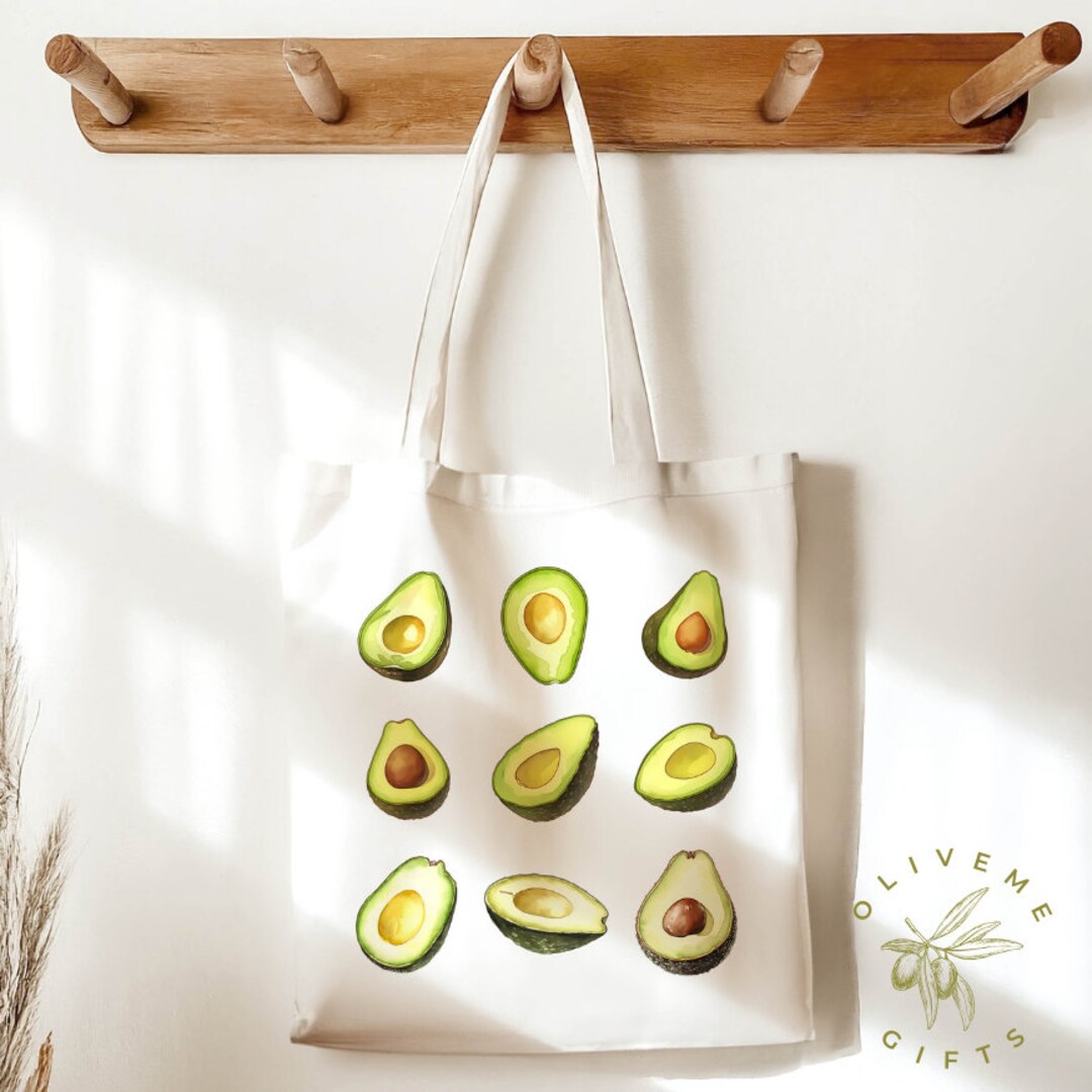 Cute Avocado Tote Bag Personalized Handbag for Fruit Lovers | Shopping ...