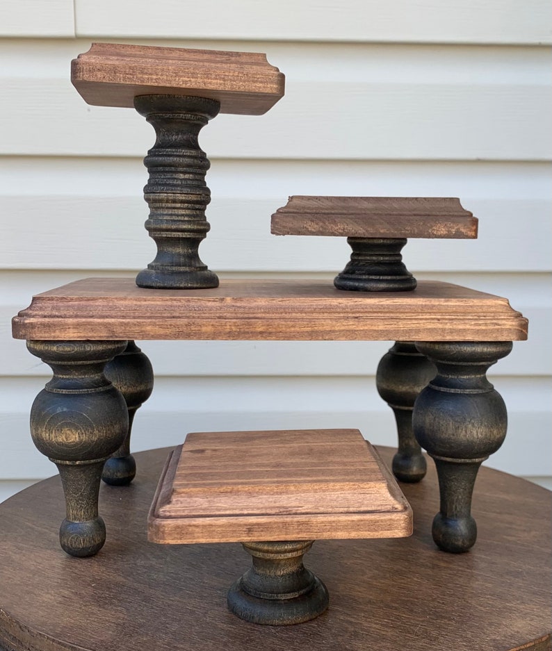 Rustic Wood Riser, Modern Farmhouse Riser, Tiered Tray, Rustic Country ...