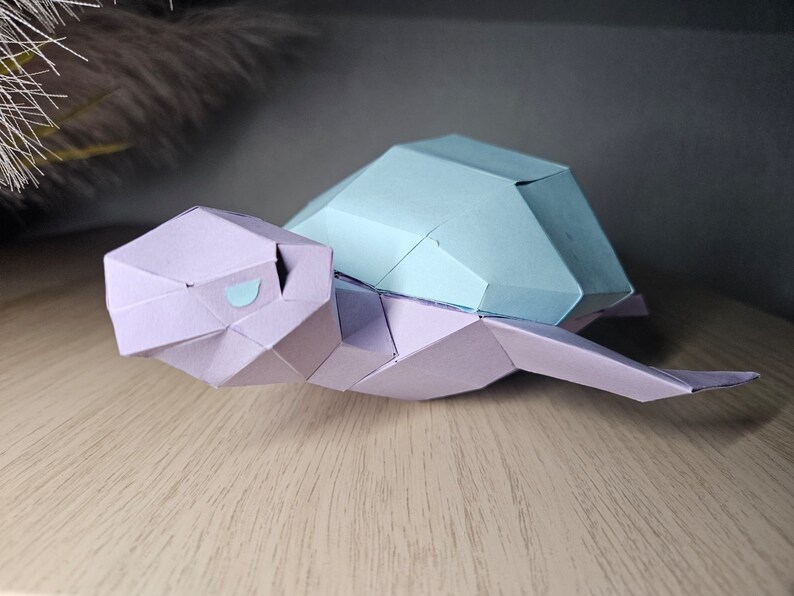 3D Papercraft A Turtle (ver 2.0) : Low Poly Papercraft Template PDF,SVG ...